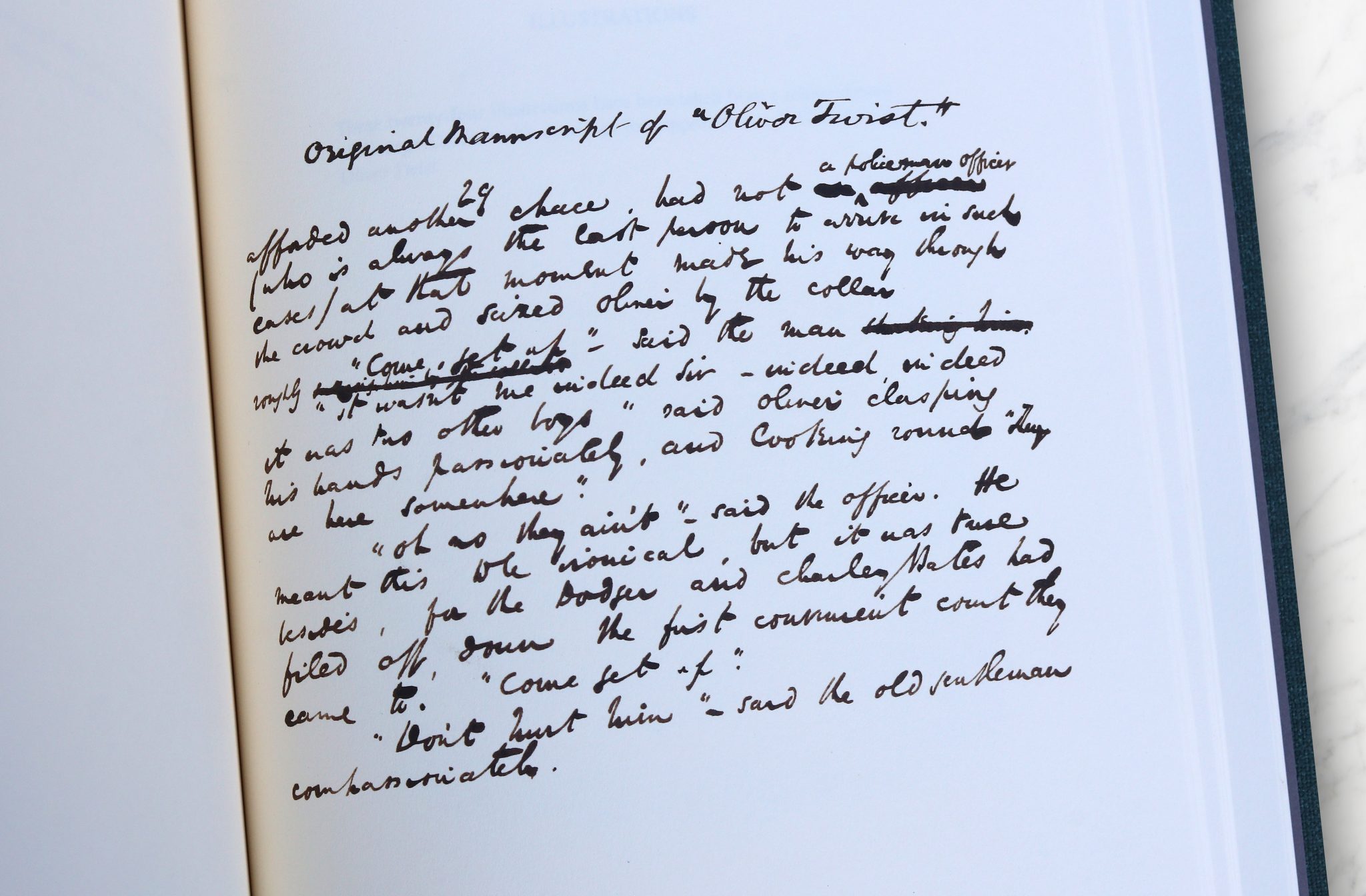 Take a look at Charles Dickens's handwritten manuscript of Oliver Twist ...